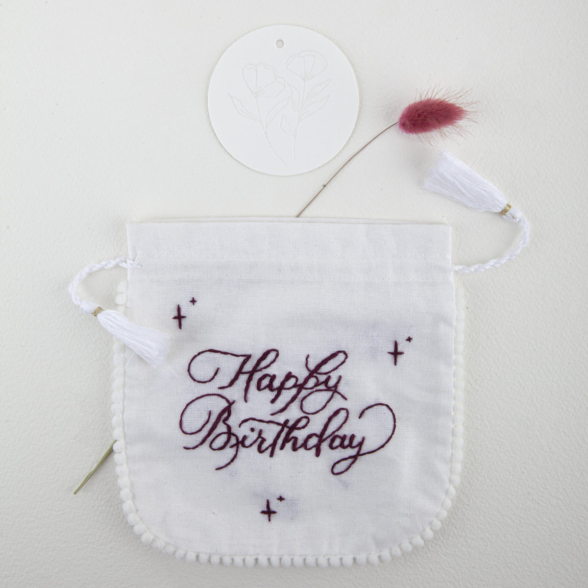 Hand embroidered calligraphy Pouches – SARA